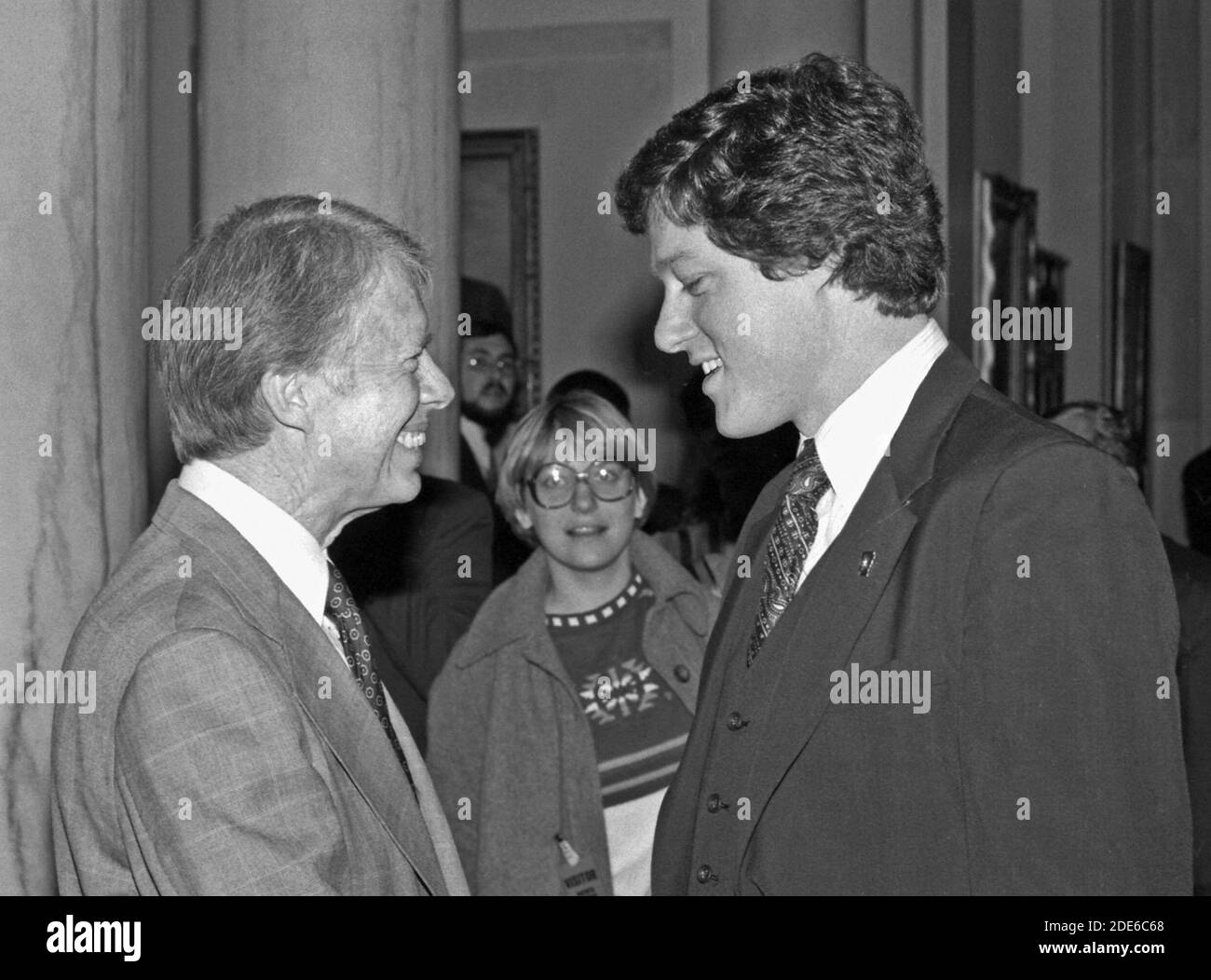 Jimmy Carter with Bill Clinton ca. 1 December 1978 Stock Photo - Alamy
