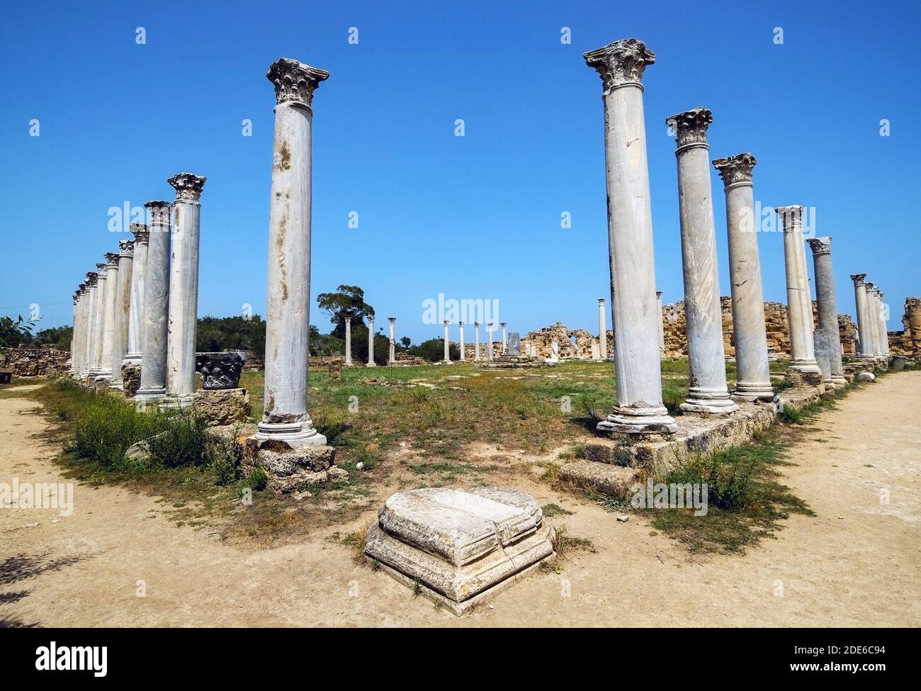 Ancient Roman archaeological site of Salamis near Famagusta in Northern ...