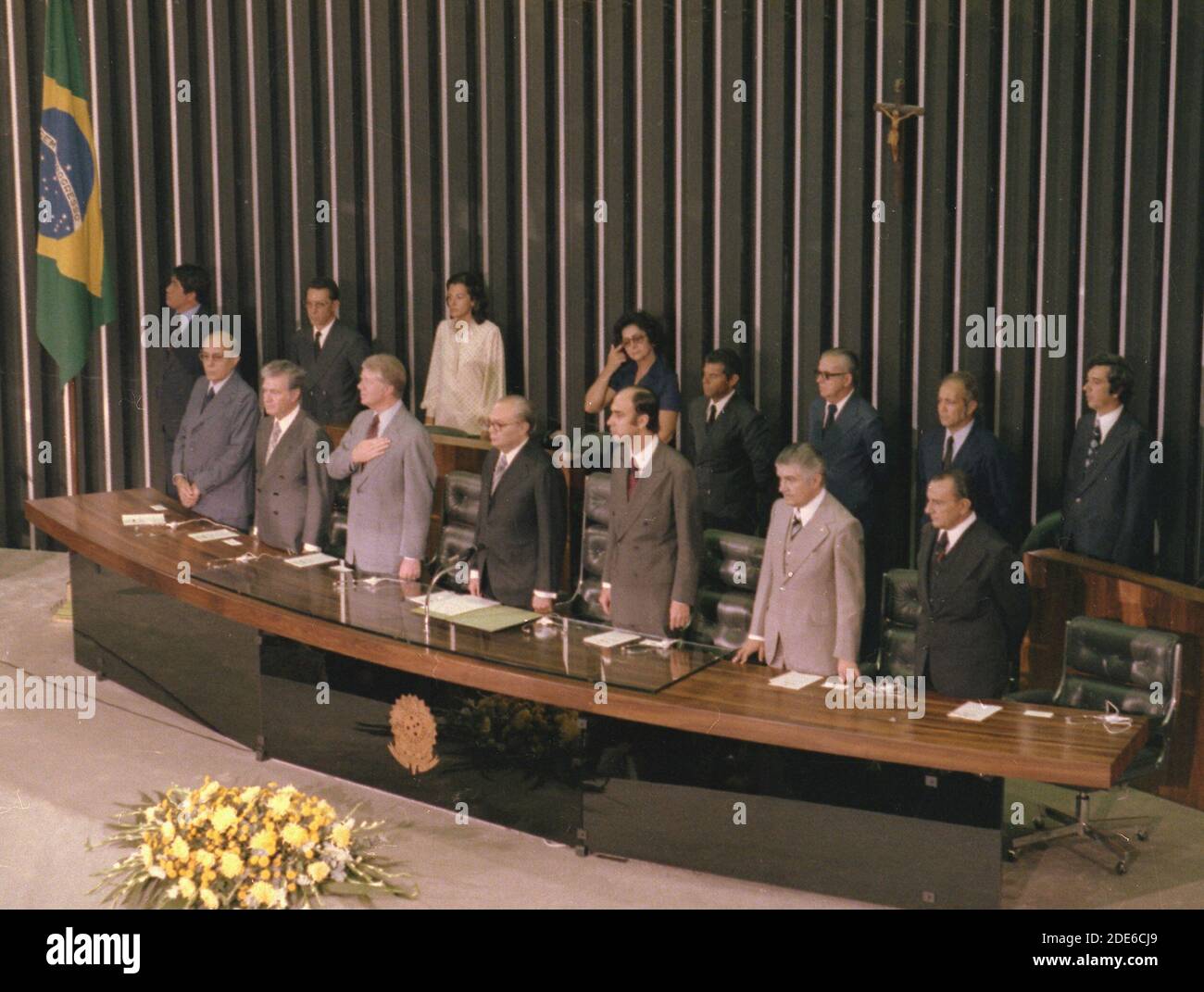 Jimmy Carter addresses the Brazilian Congress ca. 30 March 1978 Stock ...