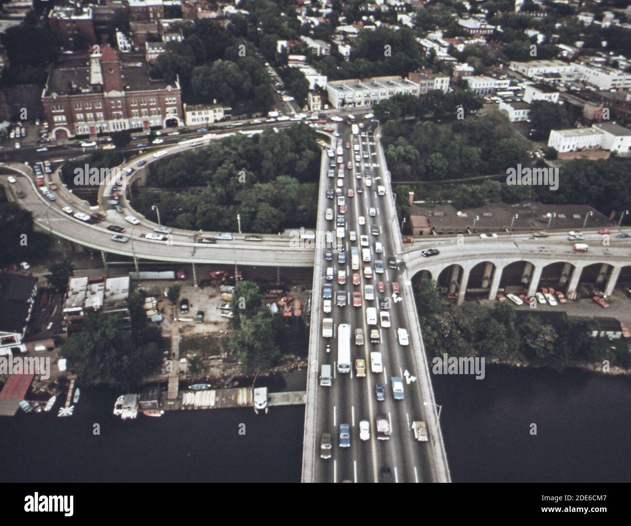 The Key Bridge; between Virginia and the district; crosses the Potomac ...