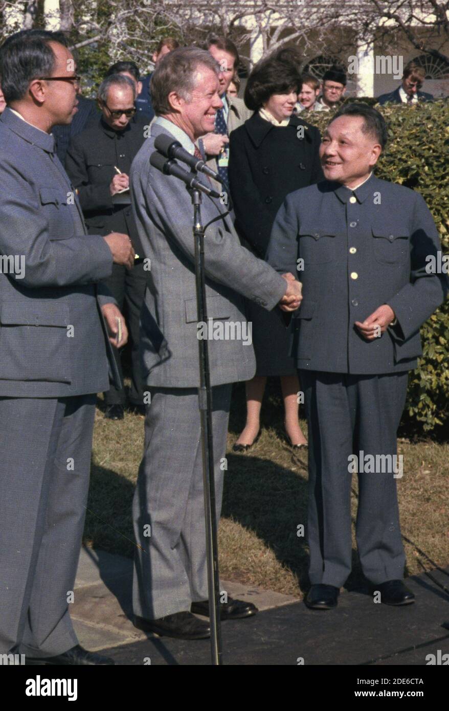 Jimmy Carter and Deng Xiaoping ca. 31 January 1979 Stock Photo - Alamy