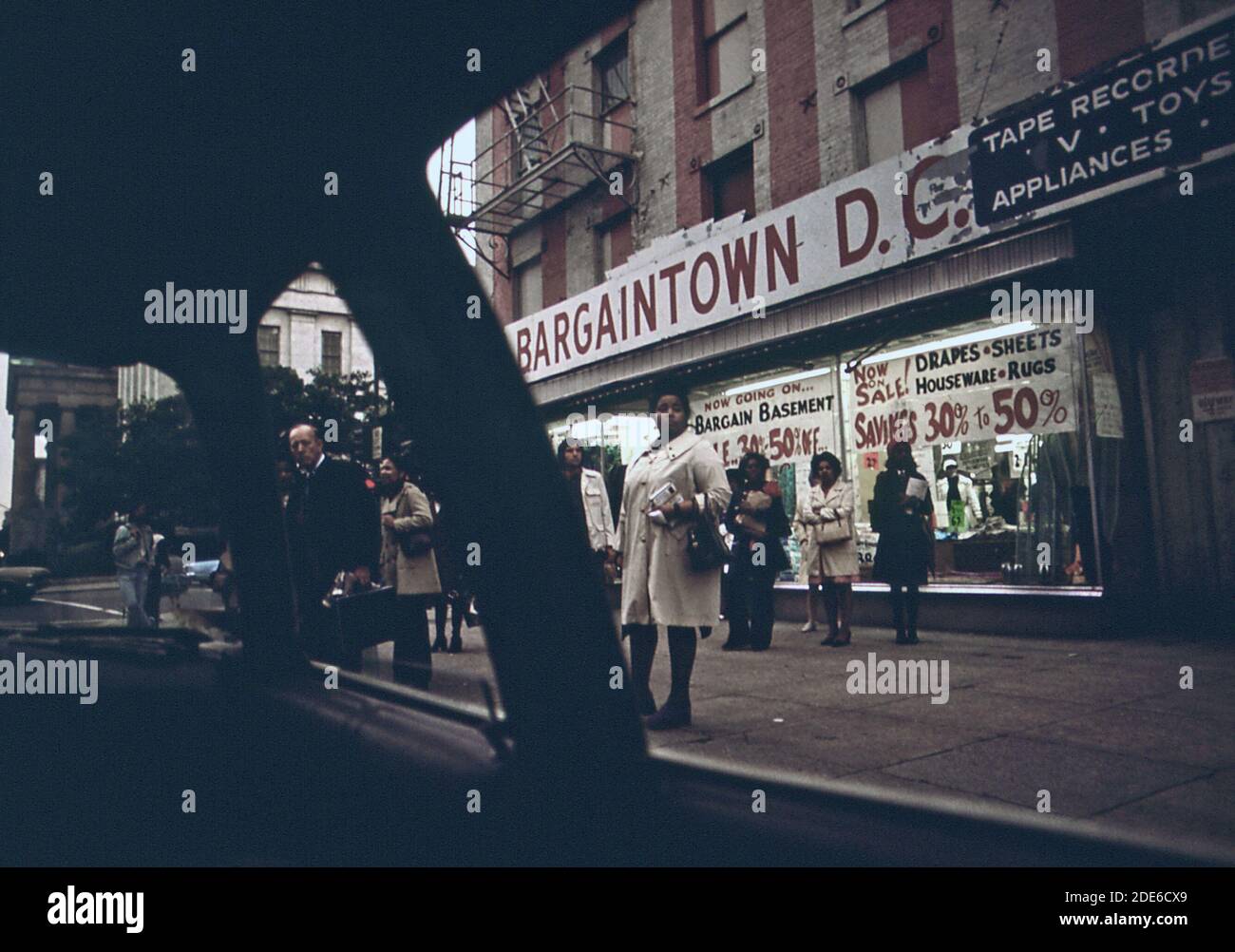 Bus stop in downtown Washington D.C. ca. 1973 Stock Photo - Alamy