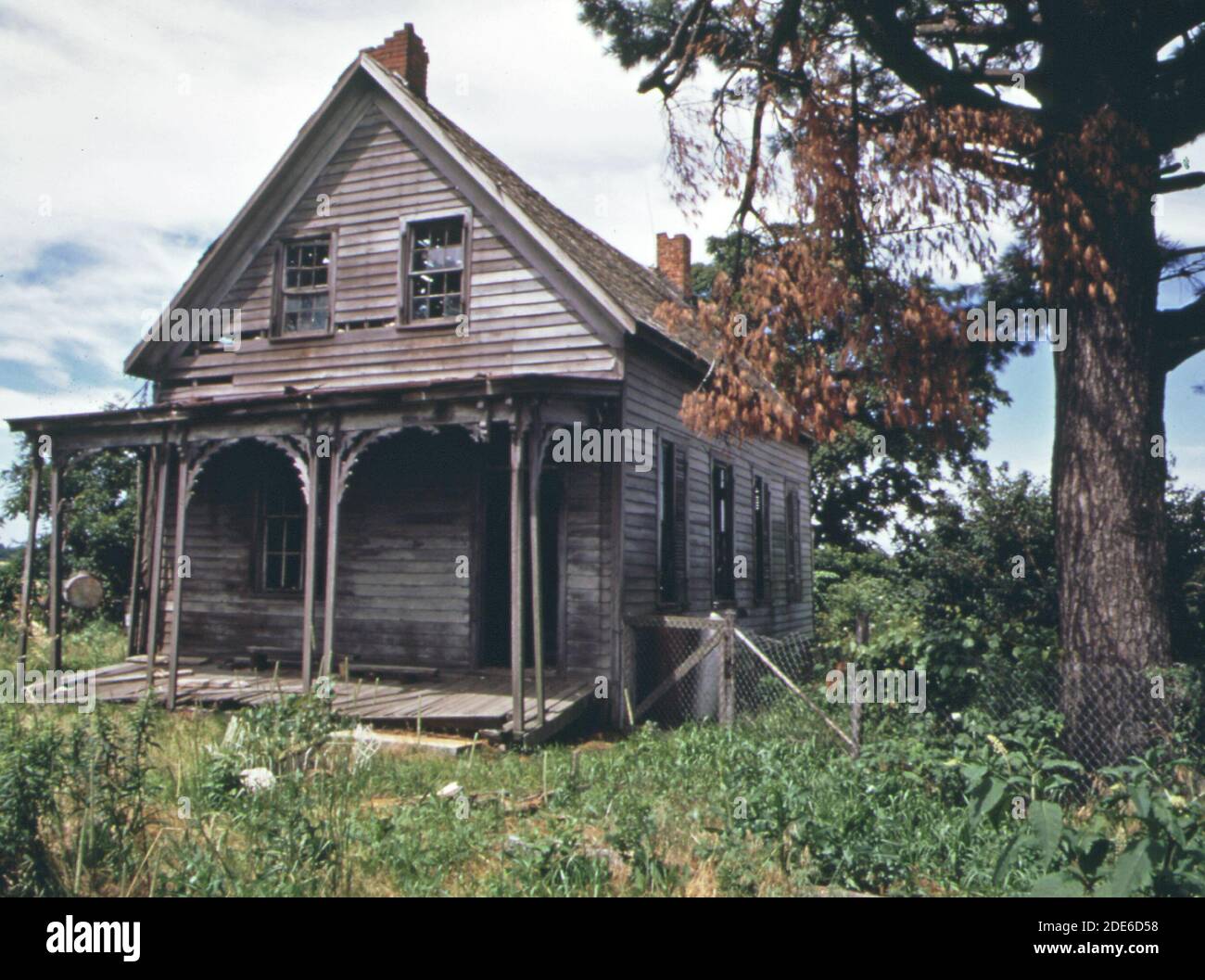 Historical 1970s Photo: Deserted house near small crossroads Village of ...