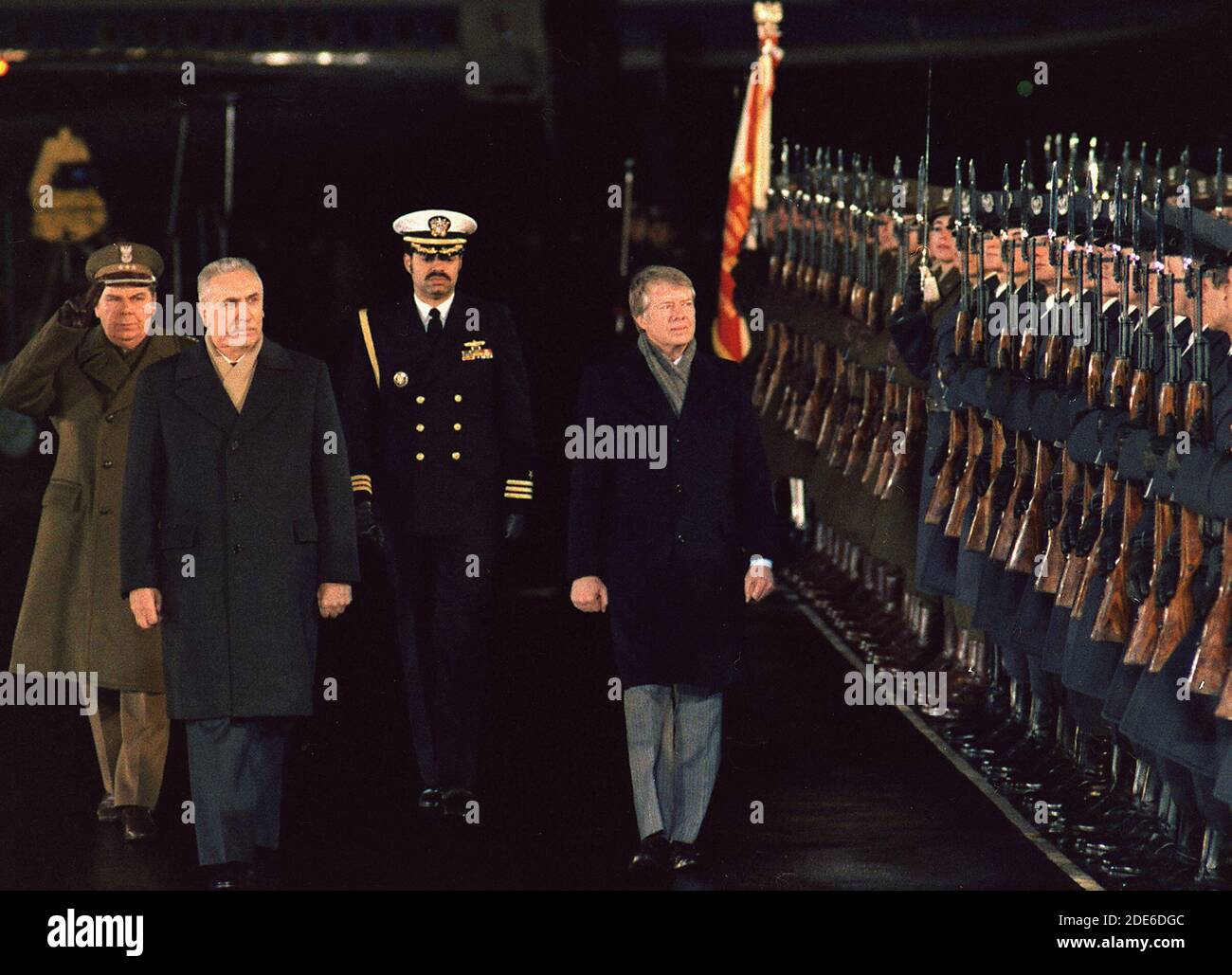 Arrival ceremony at Warsaw Poland for Jimmy Carter and Rosalynn Carter ...