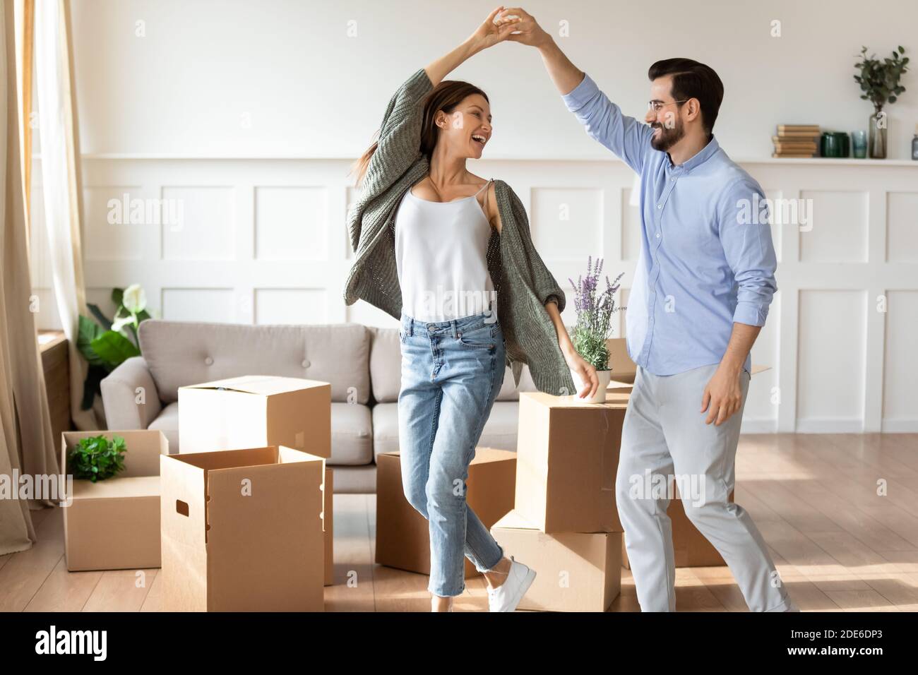 Young couple dance smile on hi-res stock photography and images - Alamy