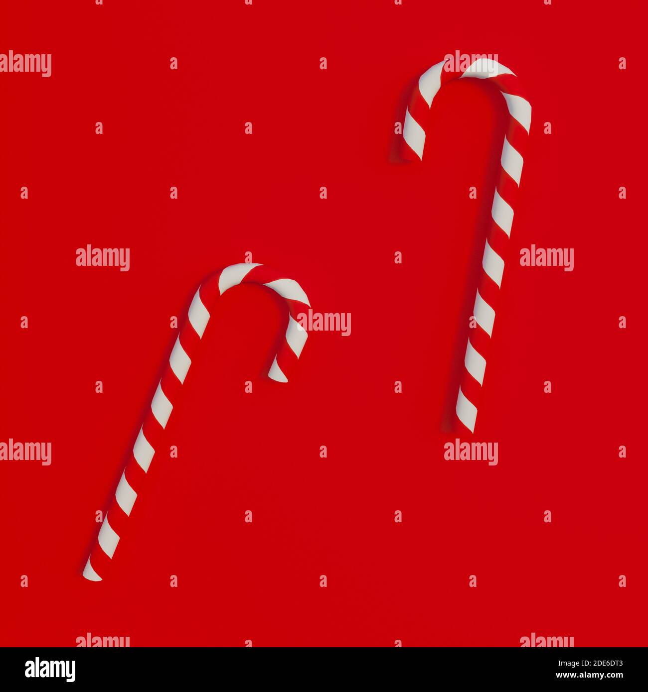 Christmas candy cane stick in white with red stripes. Christmas ...