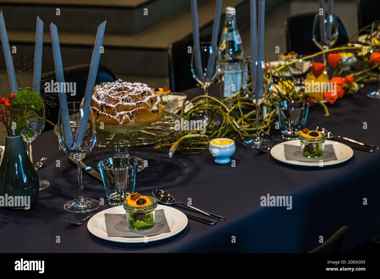 Table laid food in restaurant hi-res stock photography and images - Alamy