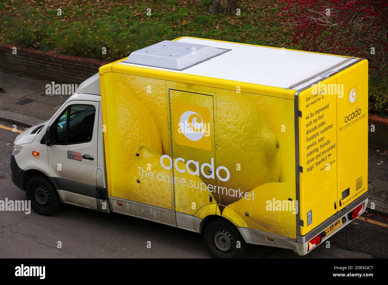 An Ocado delivery van in London Stock Photo - Alamy