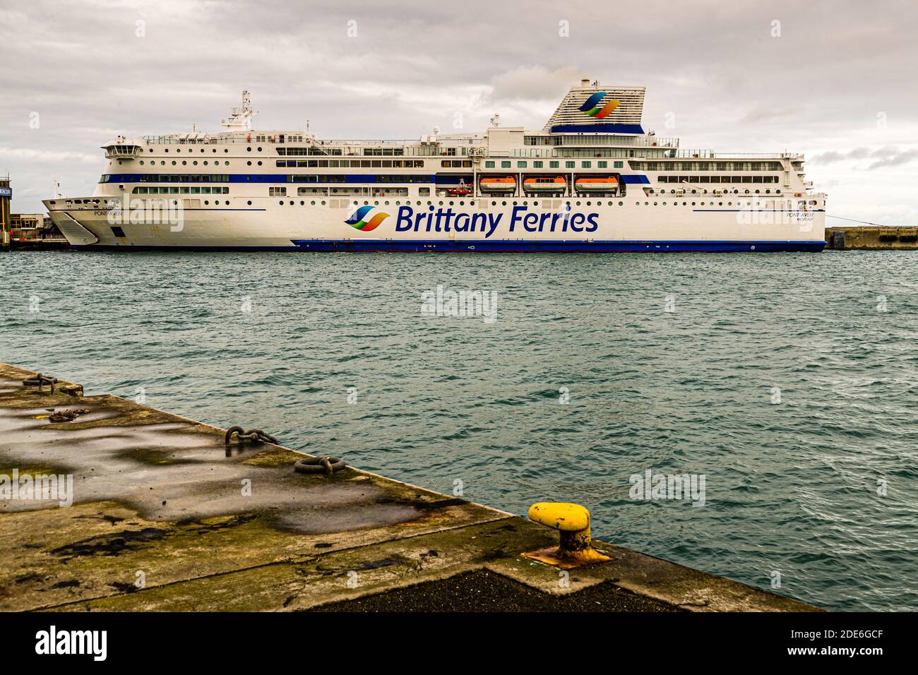 Ferry Boat Pont Aven of Brittany Ferries in Roscoff, France Stock Photo ...