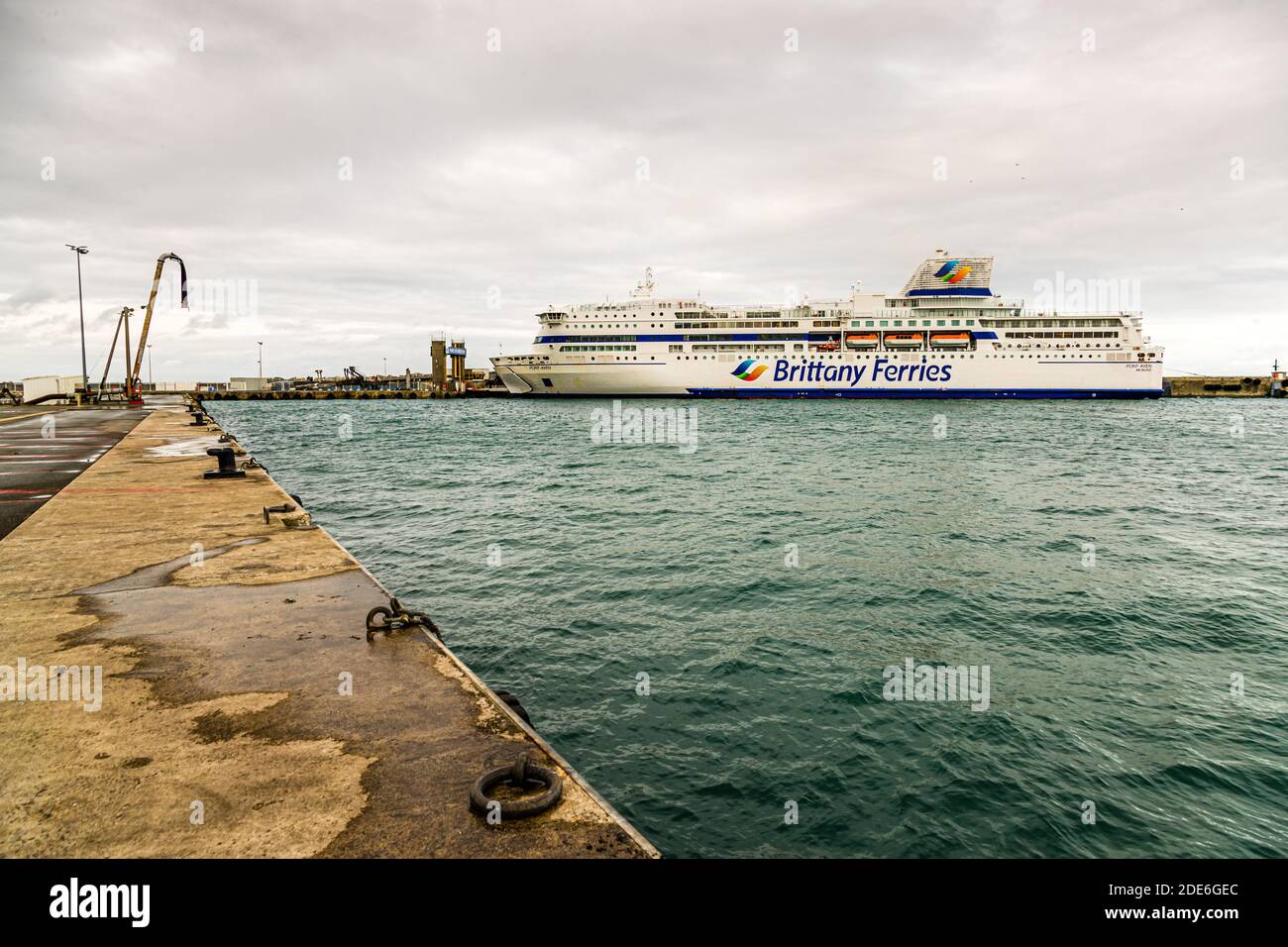 Ferry Boat Pont Aven of Brittany Ferries in Roscoff, France Stock Photo ...