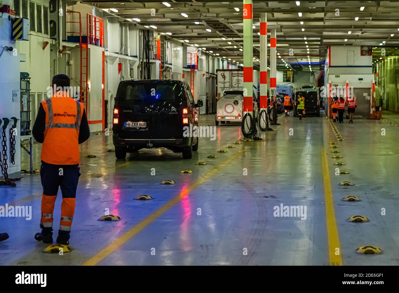 Ferry Boat Pont Aven of Brittany Ferries in Roscoff, France Stock Photo ...