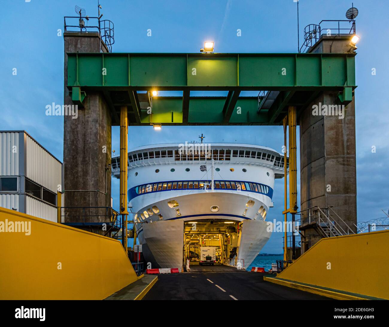 Ferry Boat Pont Aven of Brittany Ferries in Roscoff, France Stock Photo ...