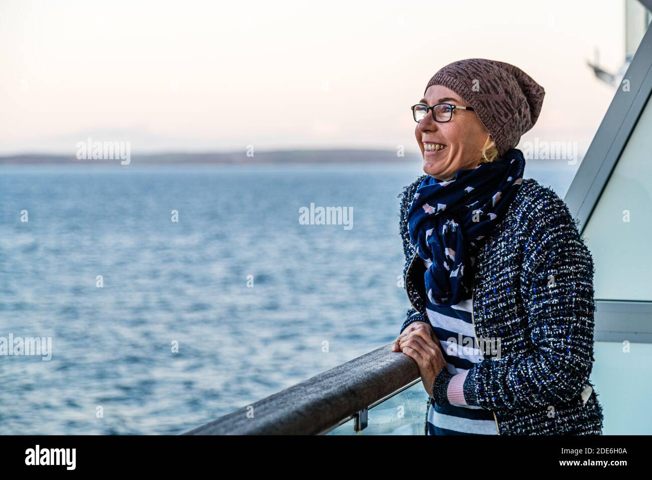 Balcony of Ferry Boat Pont Aven of Brittany Ferries Stock Photo - Alamy