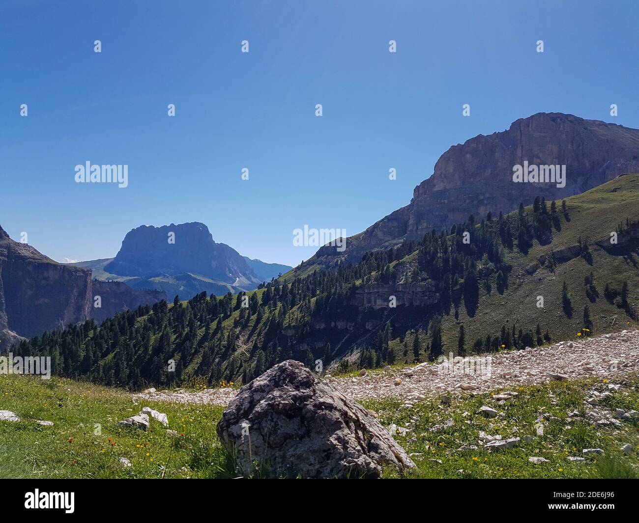 Big single mountain rock in tyrol with beautiful view. Mountains of ...