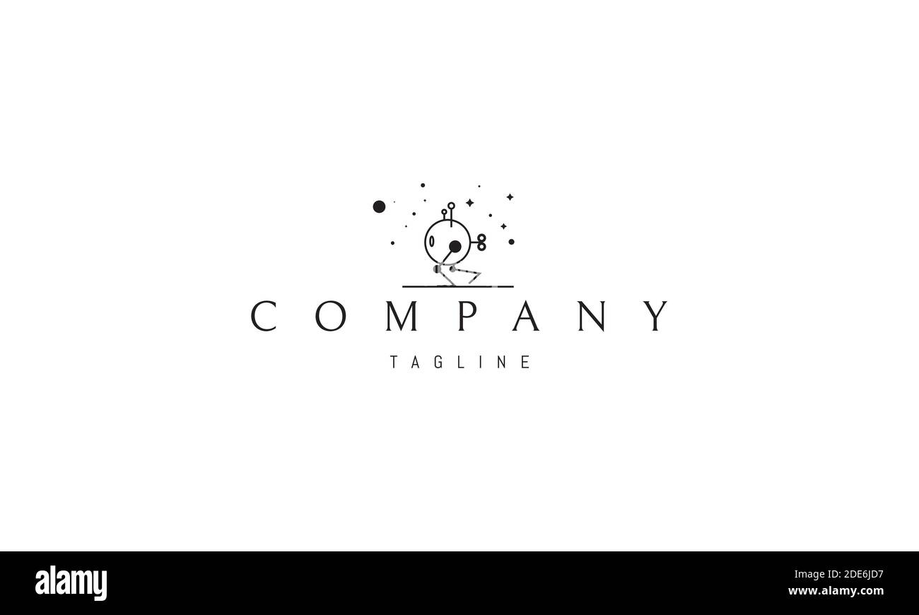 Vector logo on which an abstract image of a funny round robot Stock ...