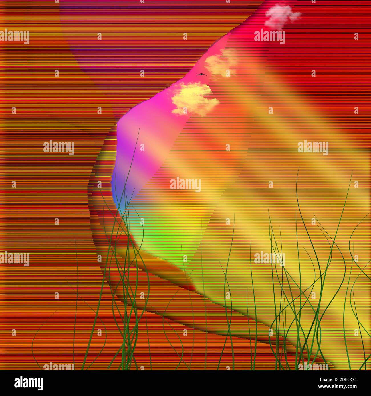 Colorful abstract landscape. 3D rendering Stock Photo - Alamy