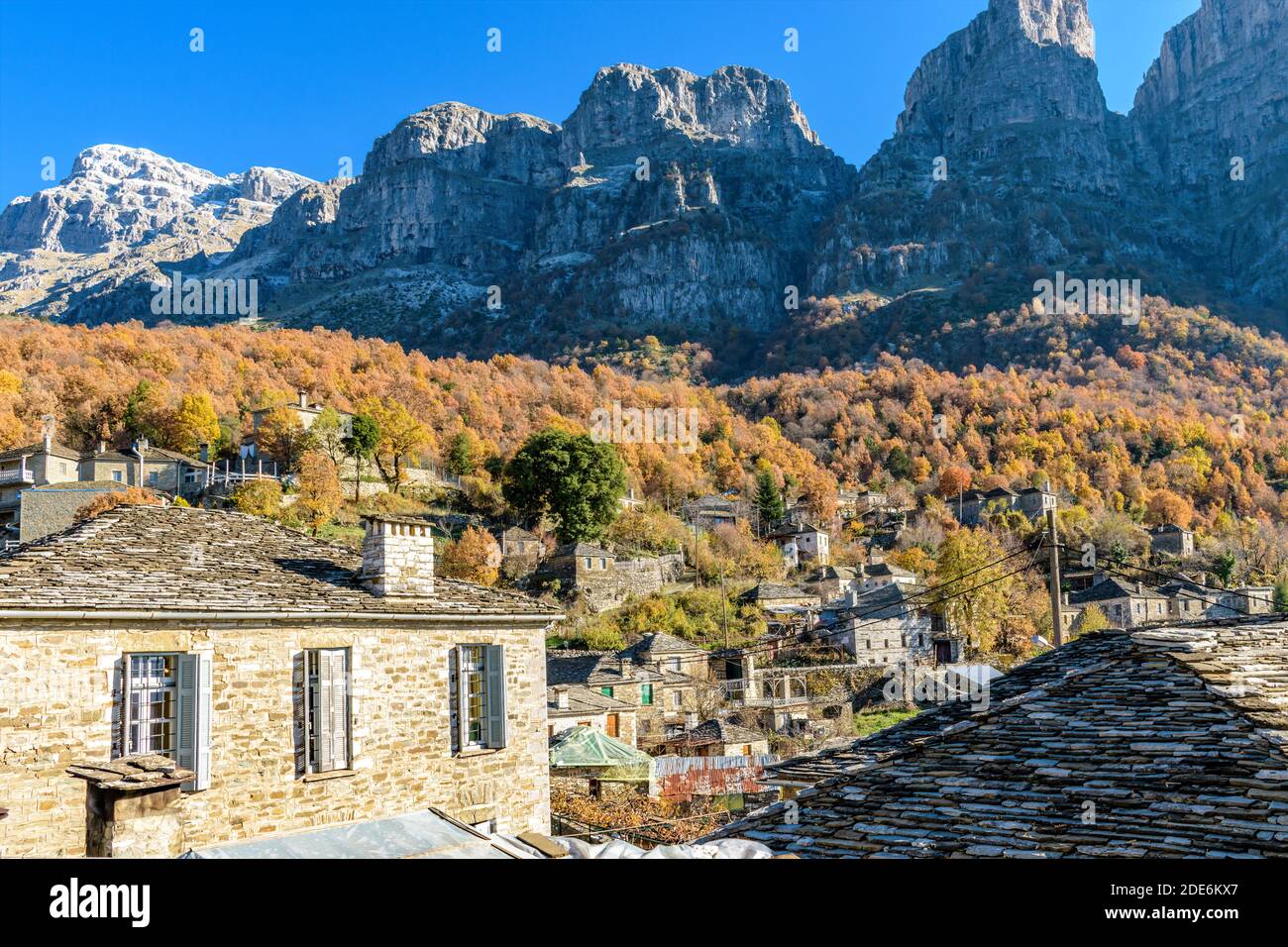 Traditional architecture in a during fall season in the picturesque ...