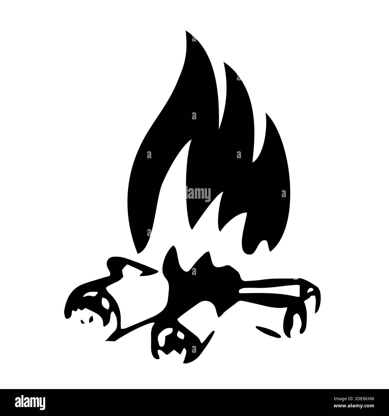 Bonfire Vector Black And White