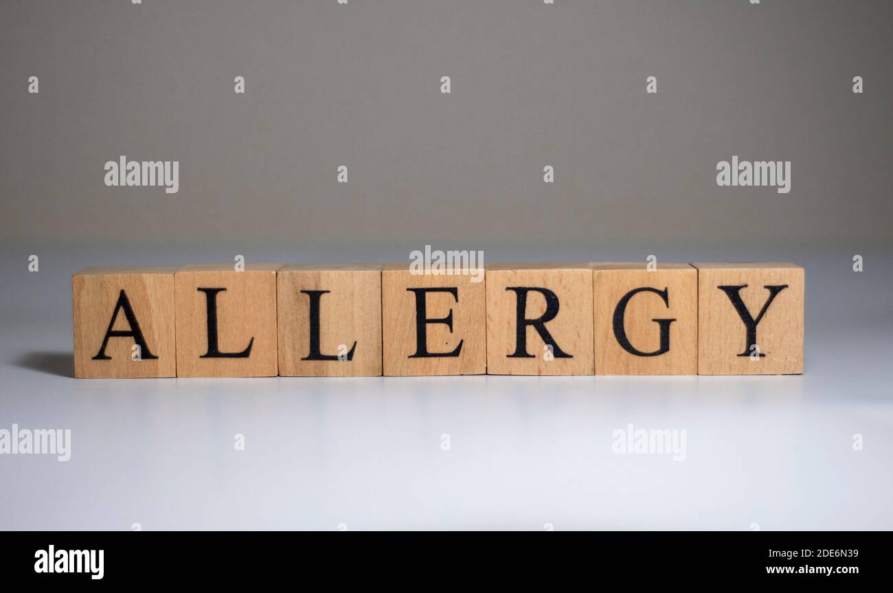 Reaction Word In Wooden Cube Stock Photo - Alamy