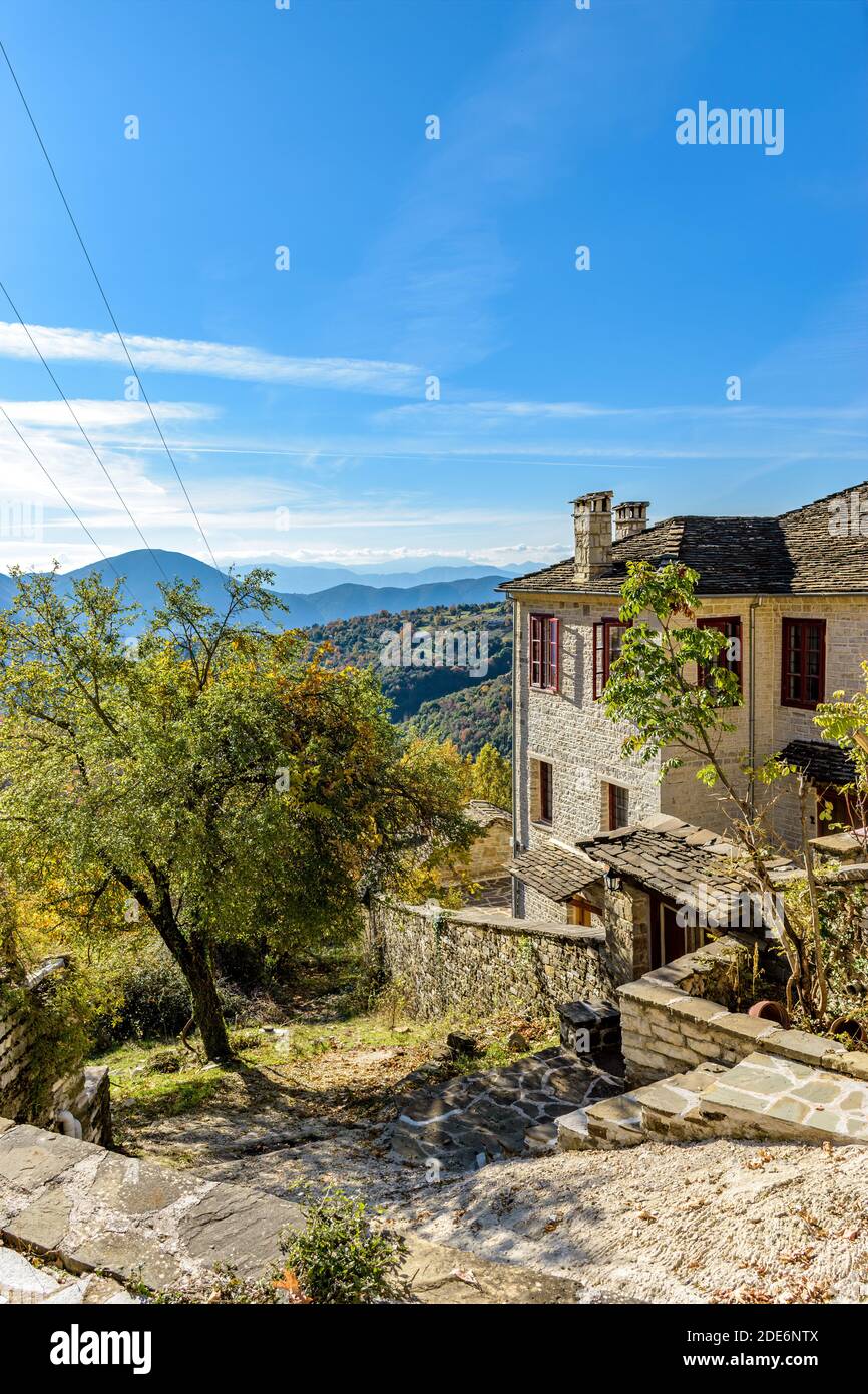 Traditional architecture in a during fall season in the picturesque ...