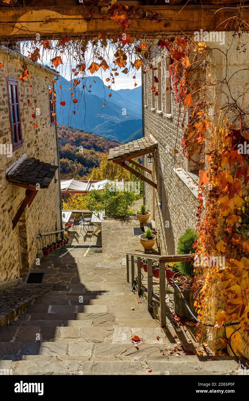 Traditional architecture in a during fall season in the picturesque ...