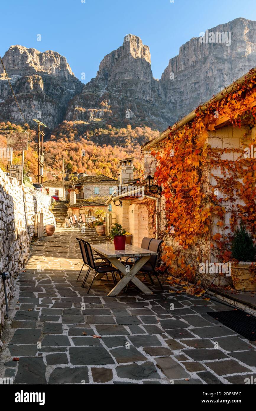 Traditional architecture during fall season in the picturesque village ...