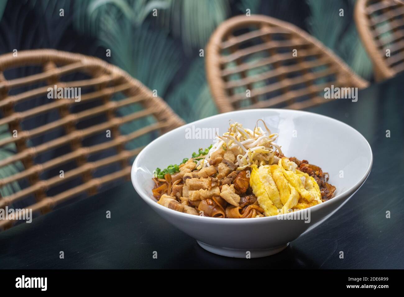 Pad thai dish at an Asian restaurant in Quezon City, Philippines Stock ...
