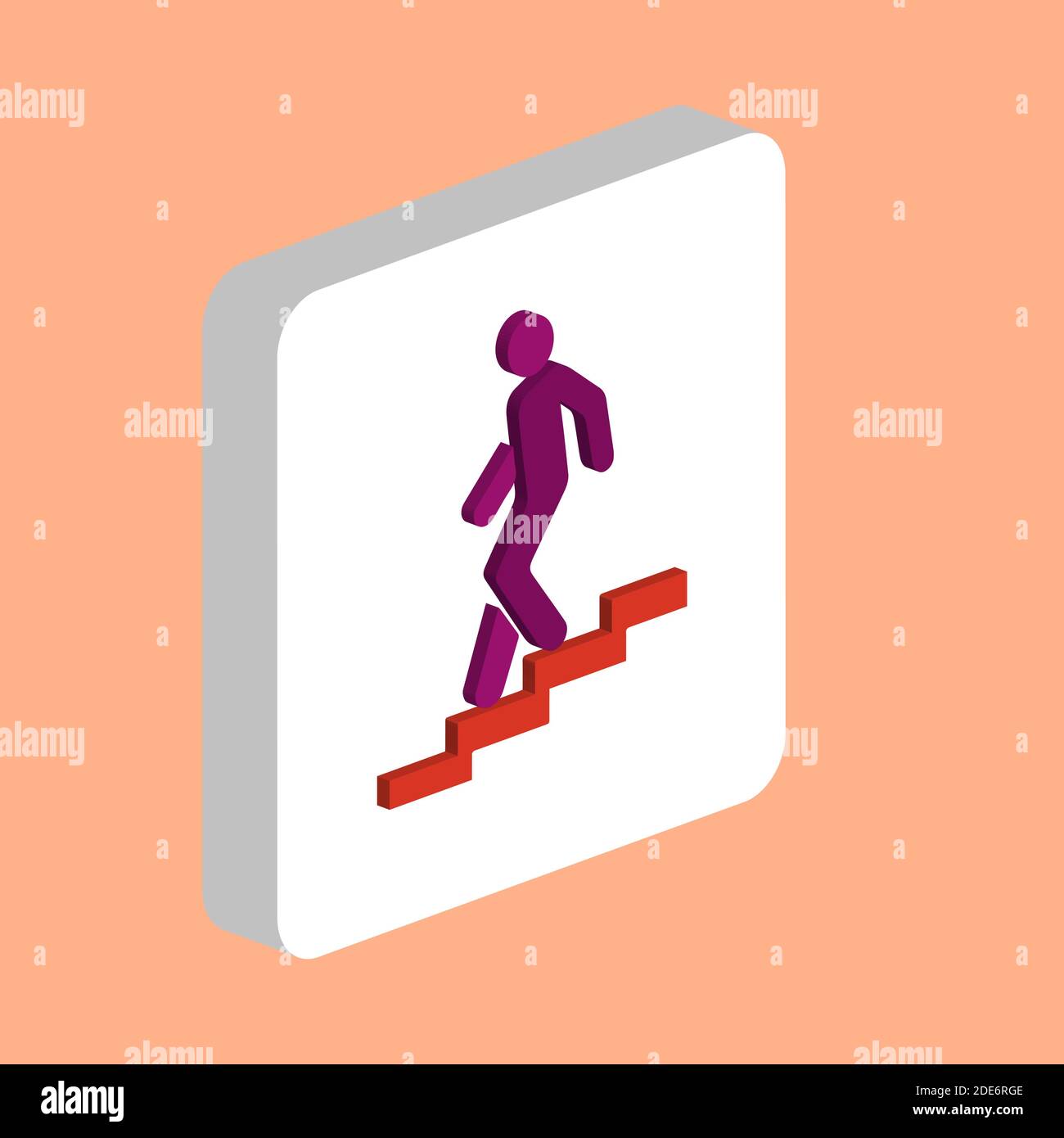 Down staircase Simple vector icon. Illustration symbol design template ...