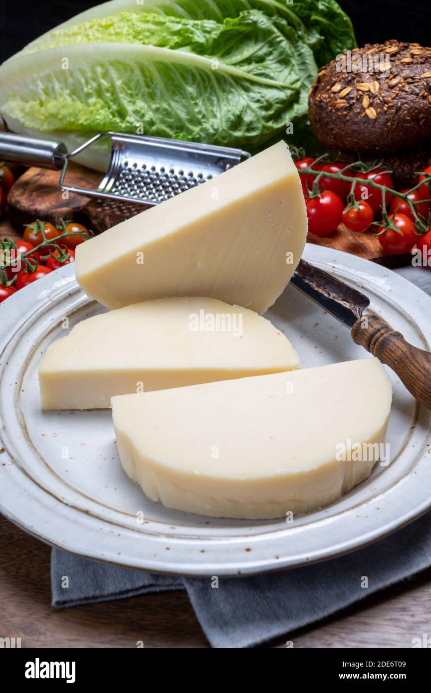 Cheese collection, Italian pasta filata aged cheese provolone from ...