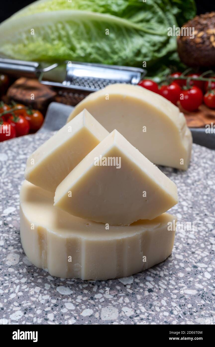 Cheese collection, Italian pasta filata aged cheese provolone from ...