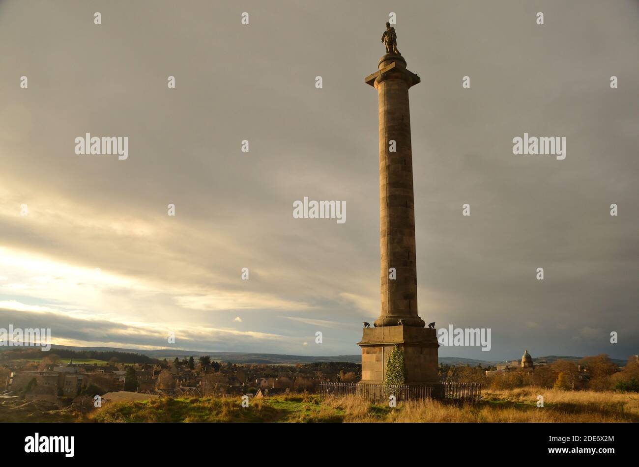 The monument to the Duke of Gordon on Lady's Hill, overlooking the city ...