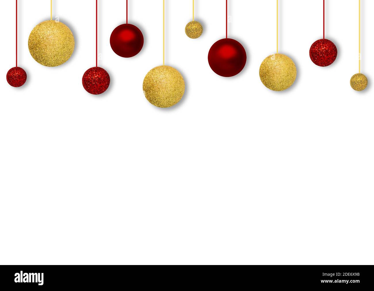 Simple christmas baubles on a white background Stock Photo - Alamy