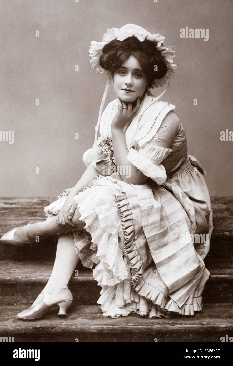 The actress Florence Ward, taken from a photographic postcard from the ...