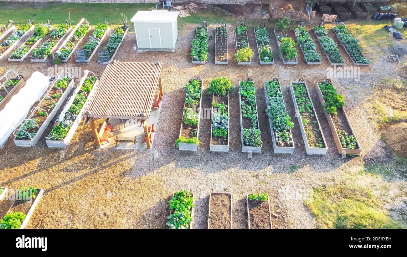 Raised field farming aerial hi-res stock photography and images - Alamy