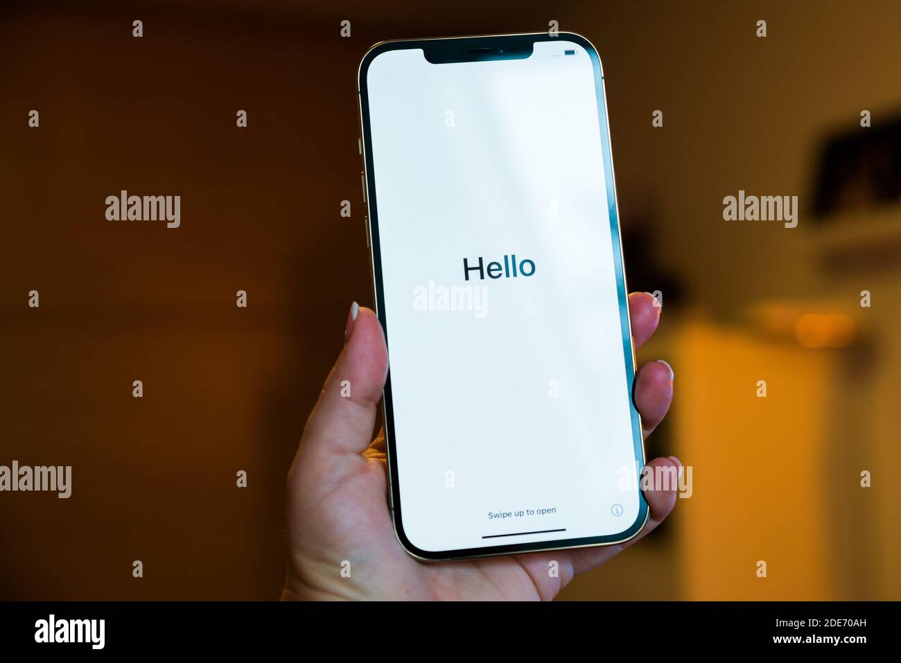 Iphone 12 screen hi-res stock photography and images - Alamy