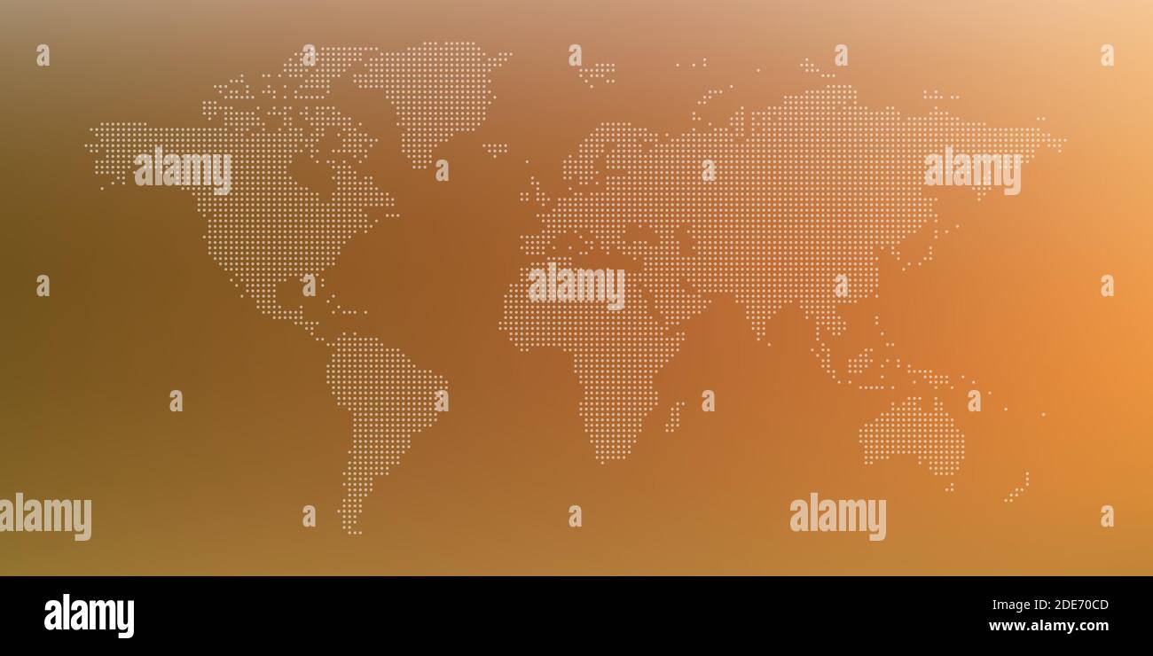 Vector dotted world map on gradient background Stock Vector Image & Art ...