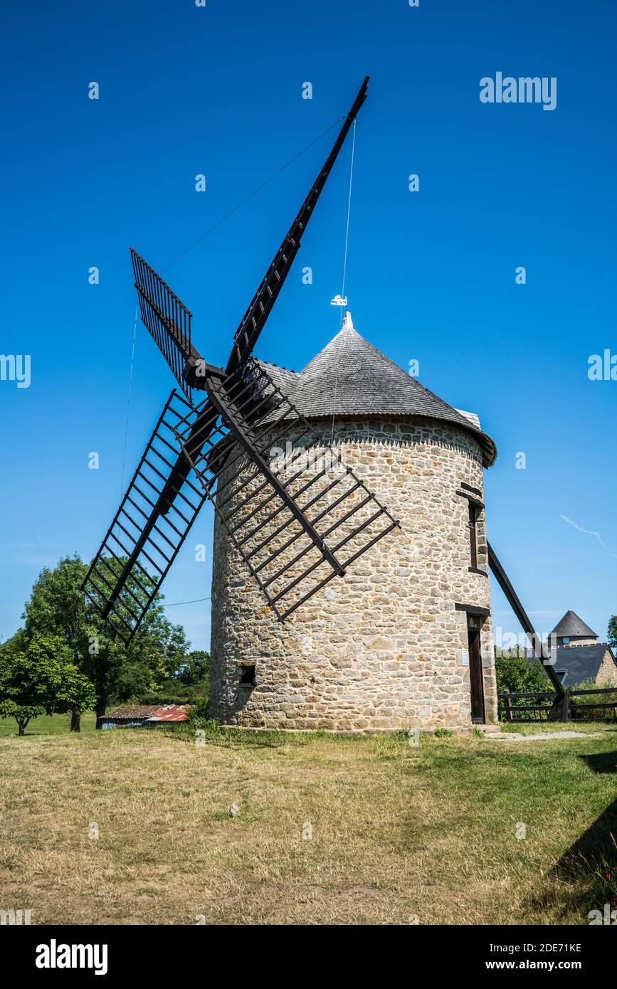 Traditional french stone windmill hi-res stock photography and images ...