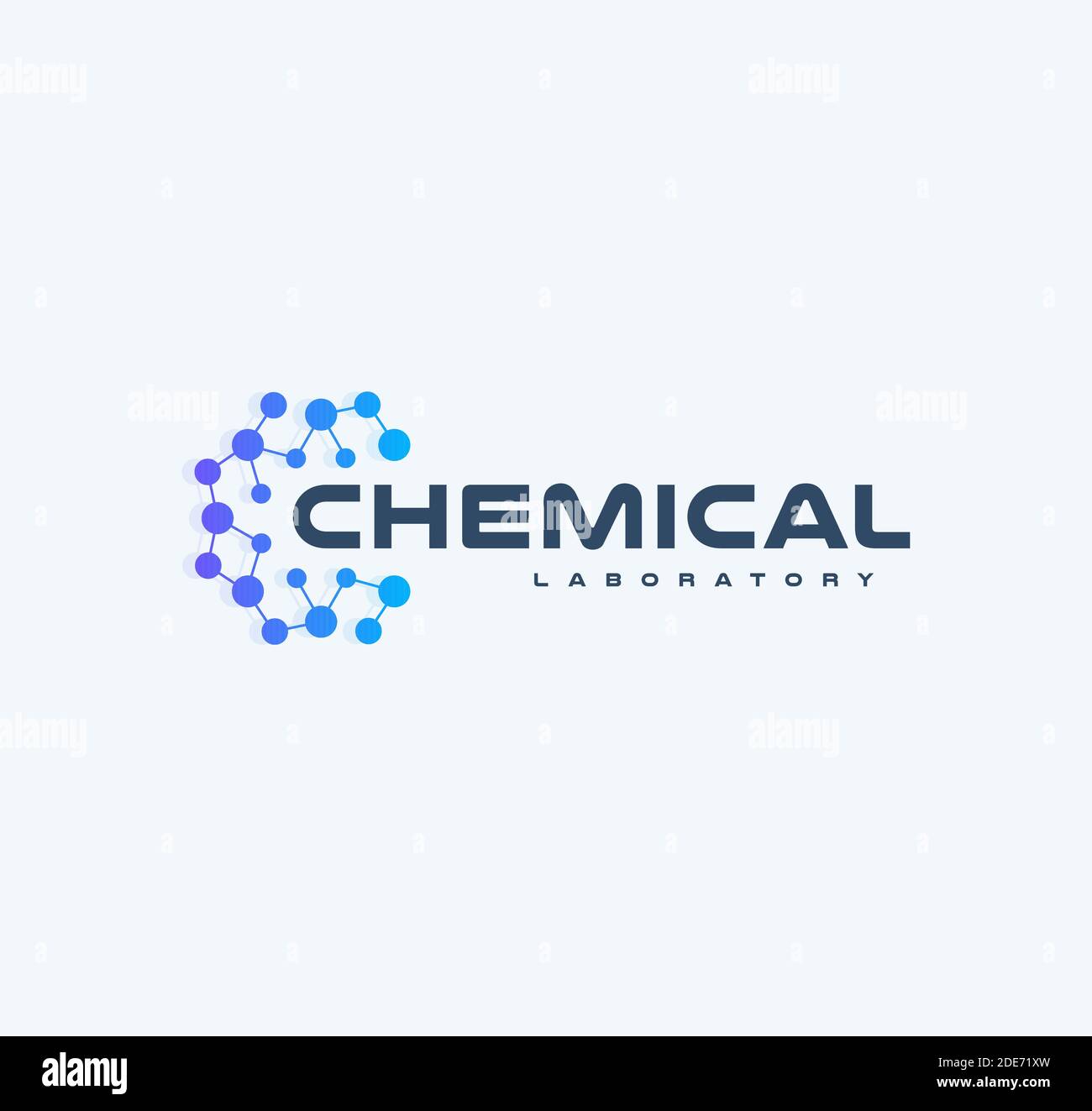 Chemical innovation tech logo, flat cartoon style vector logo concept ...