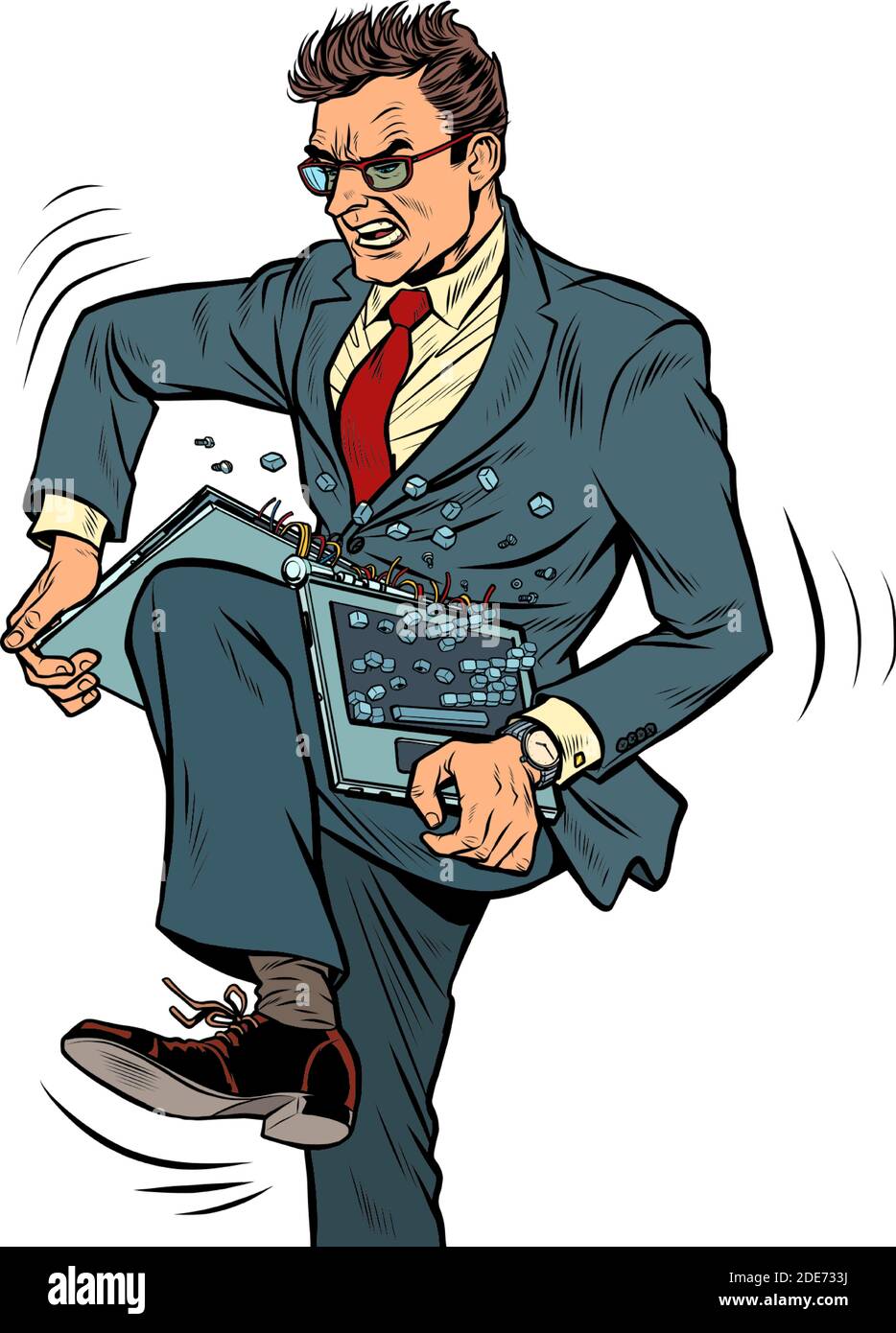 Cartoon laptop hi-res stock photography and images - Alamy