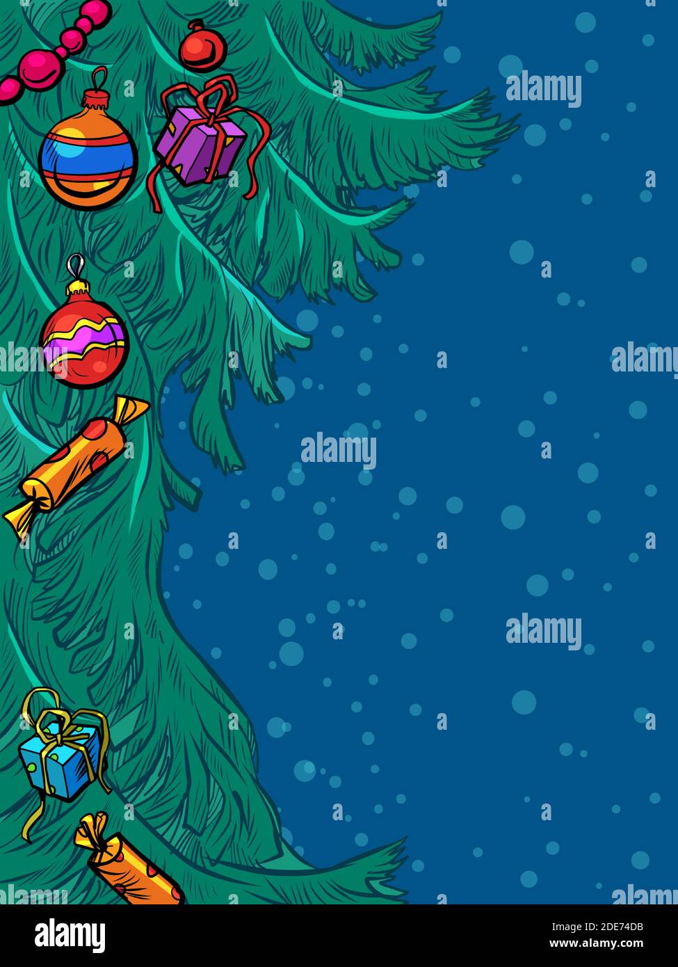 Decorative new year tree Stock Vector Images - Alamy