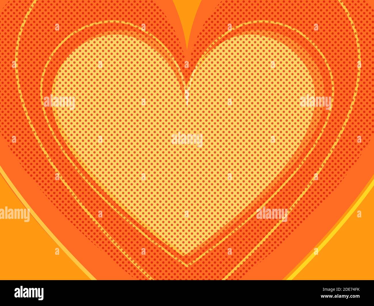 Orange color heart isolated Stock Vector Images - Alamy