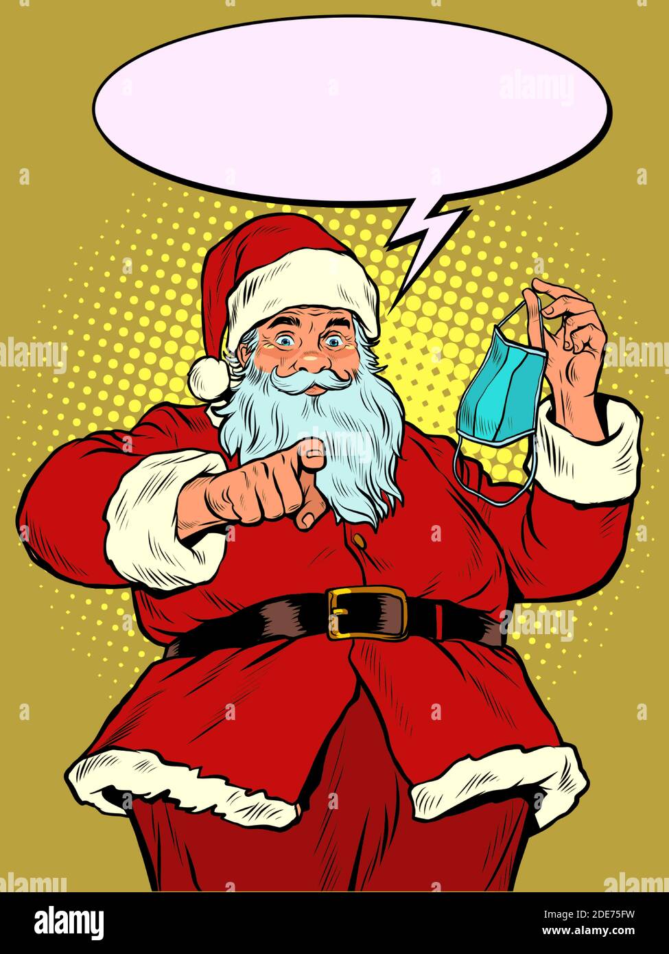 Santa clause with mask Stock Vector Images - Alamy