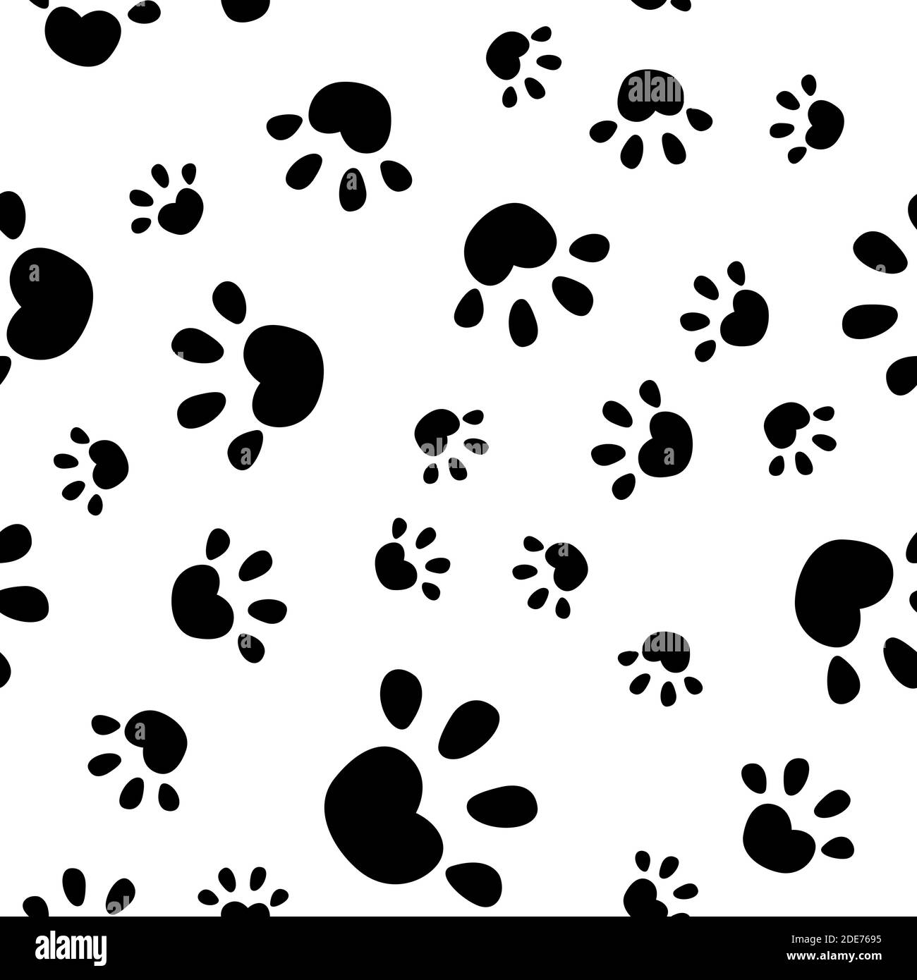 Animal Paw Seamless Pattern Simple Background. Illustration Stock Photo ...