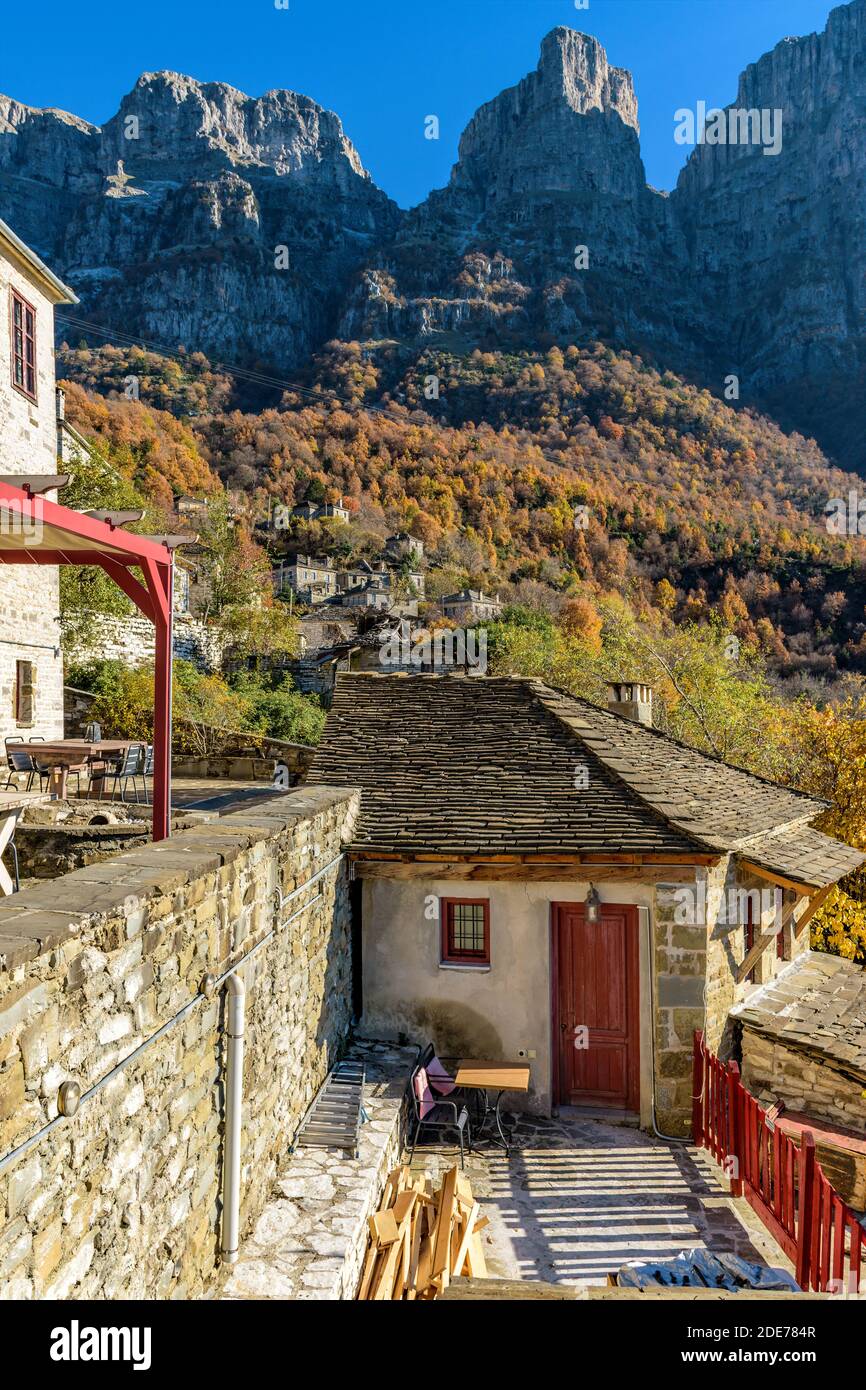 Traditional architecture during fall season in the picturesque village ...