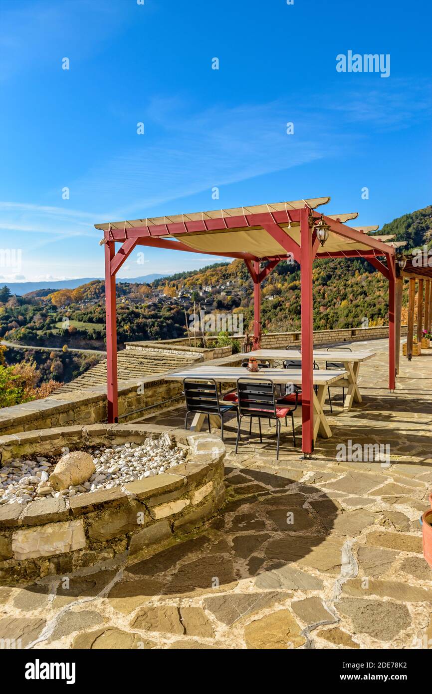 Traditional architecture during fall season in the picturesque village ...