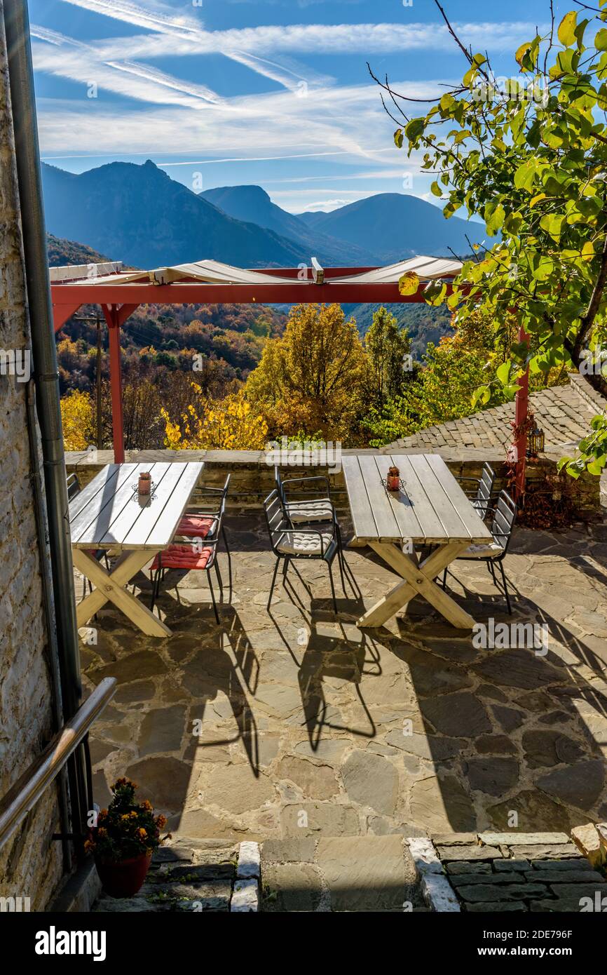 Traditional architecture during fall season in the picturesque village ...