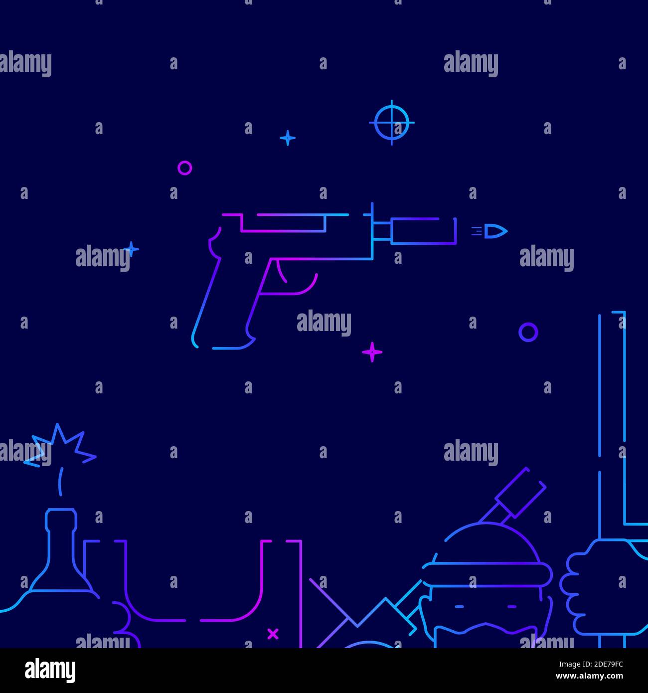 Silenced Gun Stock Vector Images - Alamy