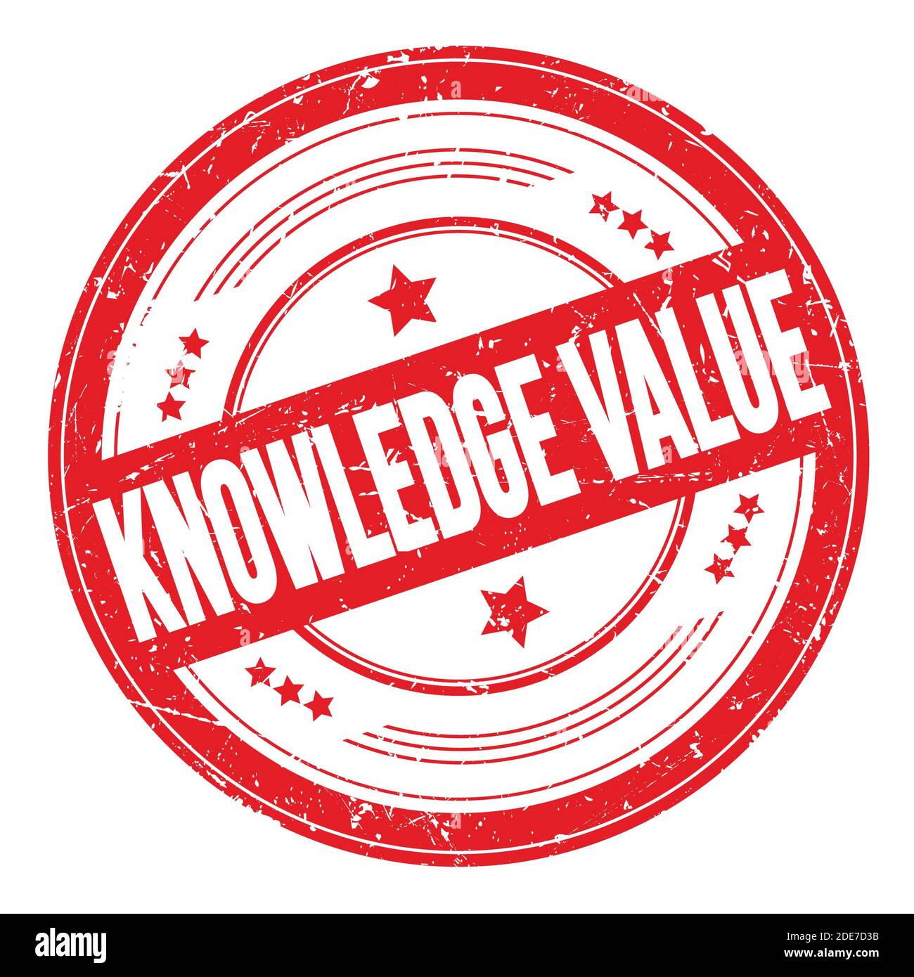 KNOWLEDGE VALUE text on red round grungy texture stamp Stock Photo - Alamy