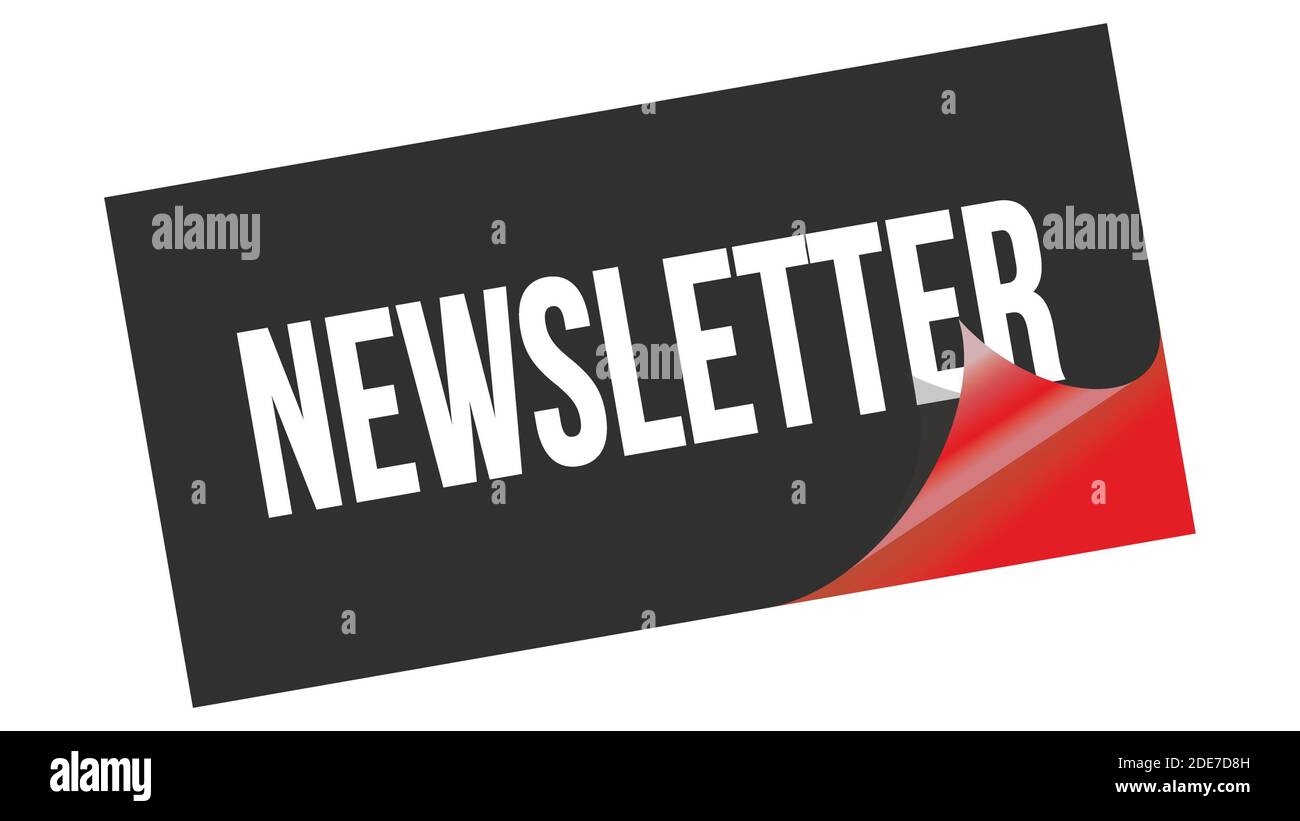 NEWSLETTER text written on black red sticker stamp Stock Photo - Alamy