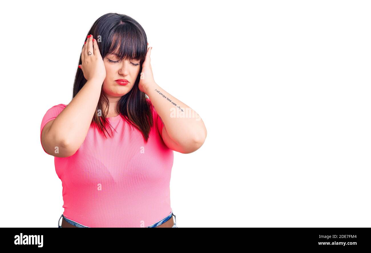 Sick ill overweight woman suffering Cut Out Stock Images & Pictures - Alamy